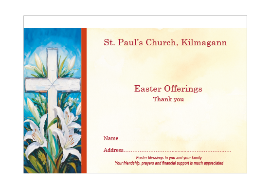 EASTER C6 Dues Envelope Full Colour - White Cross & Lilies – RPD Limited