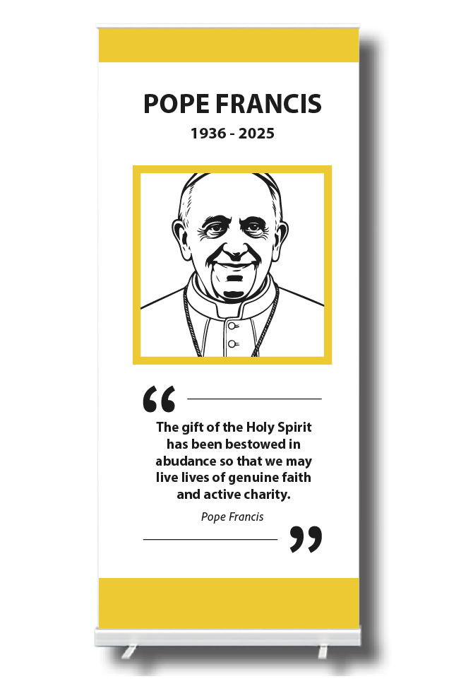 POPE FRANCIS Holy Spirit Pull Up Banner – RPD Limited